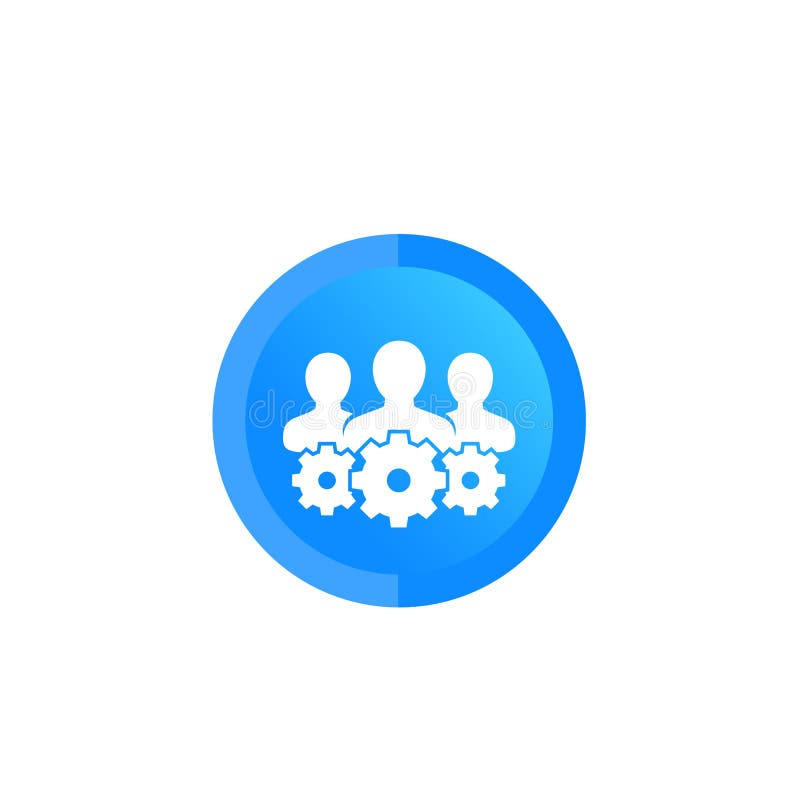 Team Interaction, HR, Staff Management Vector Icon Stock Vector ...