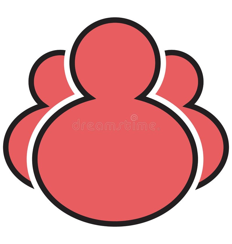 Team Isolated Vector Icons that Can Be Easily Modified or Edit Stock ...