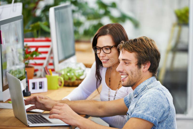 Team, Laptop and Entrepreneurs with Computer, Meeting and Support for ...