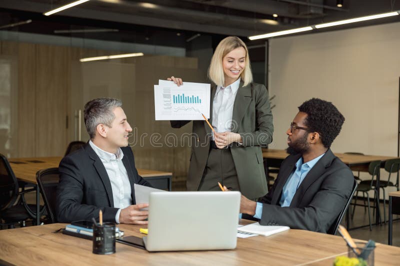 Team of Lawyers Working Together and Discussing Case Details Stock Image - Image of caucasian ...