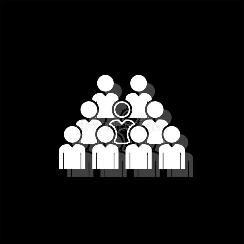 Team lead icon flat stock illustration. Illustration of network - 138146845