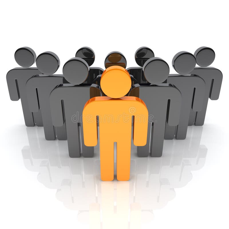 Team with leader stock illustration. Illustration of corporate - 14293418