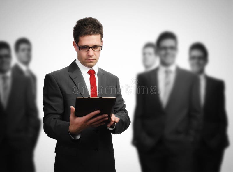 Team leader stock photo. Image of hand, businessman, medium - 28088400