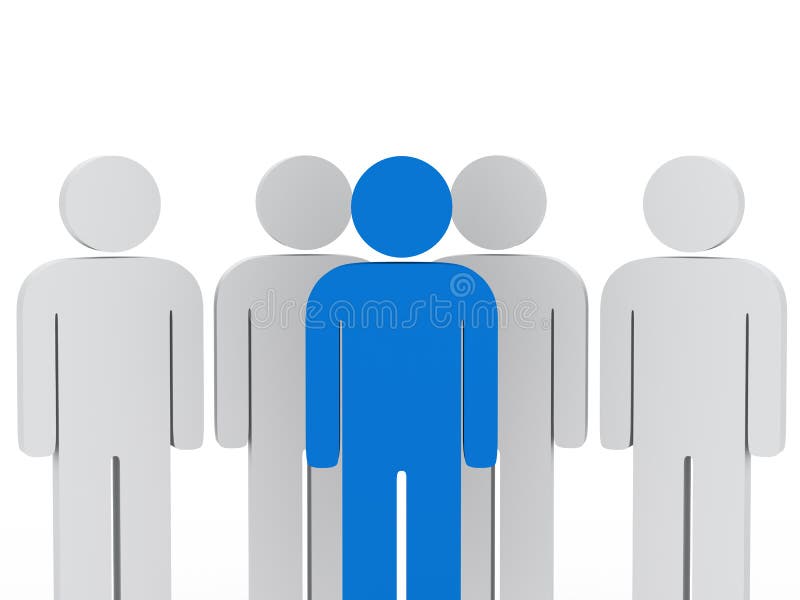 3d Team Leader Boss Company Stock Illustration - Illustration of group ...