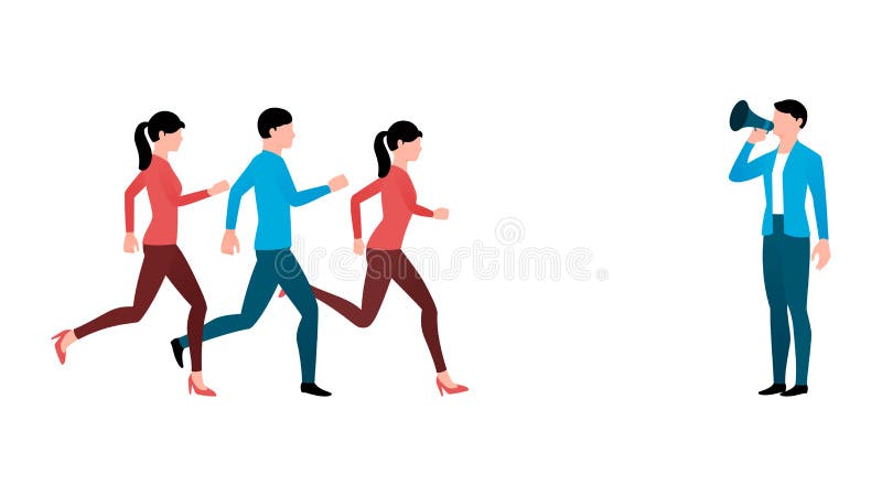 Boss Directing Teamwork Stock Illustrations – 61 Boss Directing ...