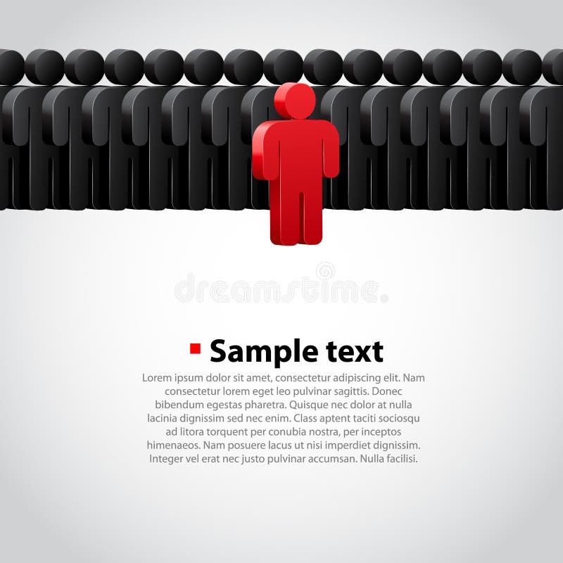 Team Leader or Company Boss. Stock Vector - Illustration of contrast ...