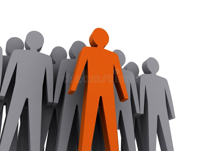 Team Leader. Company Boss. Teamwork Stock Illustration - Illustration ...