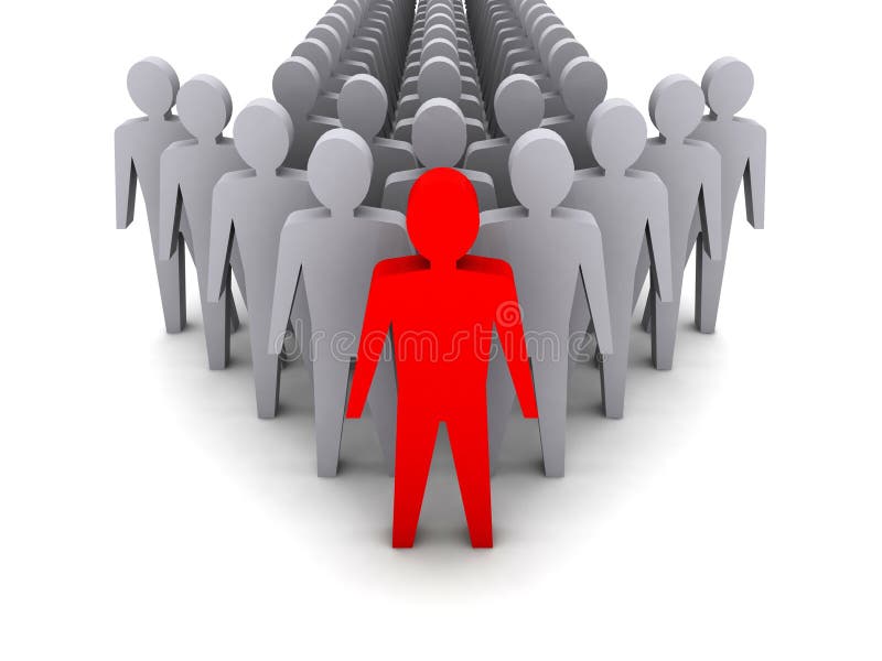 Team with Leader Versus Team without Leader, Crowd. Stock Illustration ...