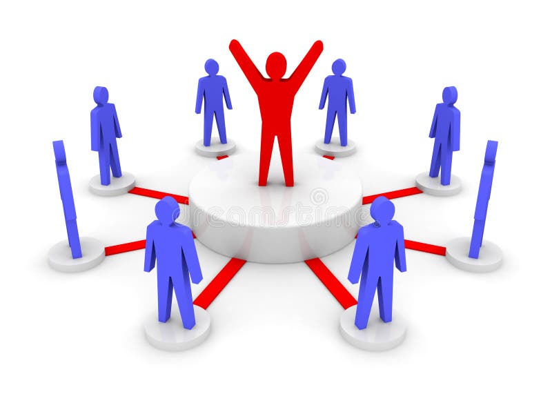 Team Leader. Company Boss. Teamwork Stock Illustration - Illustration ...