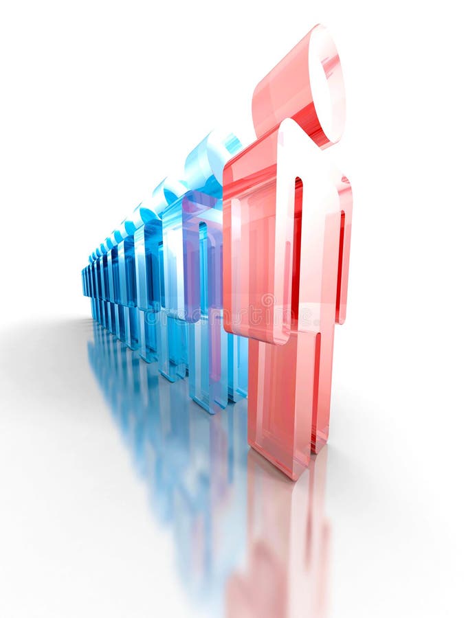 Team Leader Concept Glass Icon. Company Teamwork Stock Illustration ...