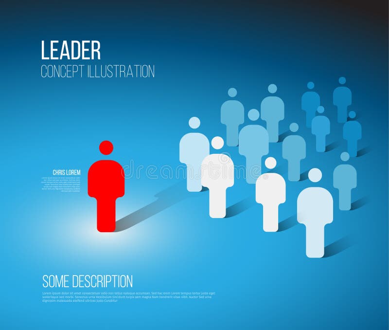Team Leader Concept Illustration Stock Vector - Illustration of ...