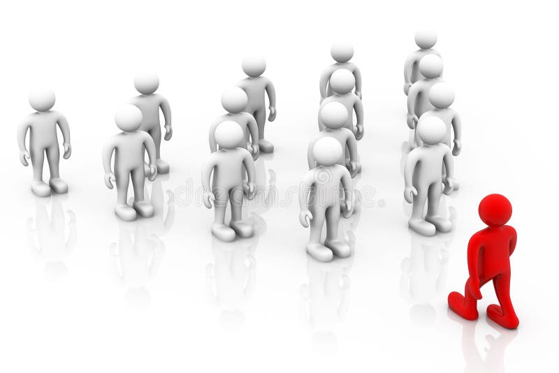 Team Leader Concept. Teamwork Stock Illustration - Illustration of ...