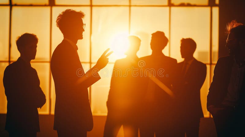 Team Leader Giving Instructions To His Team Members before Starting a ...