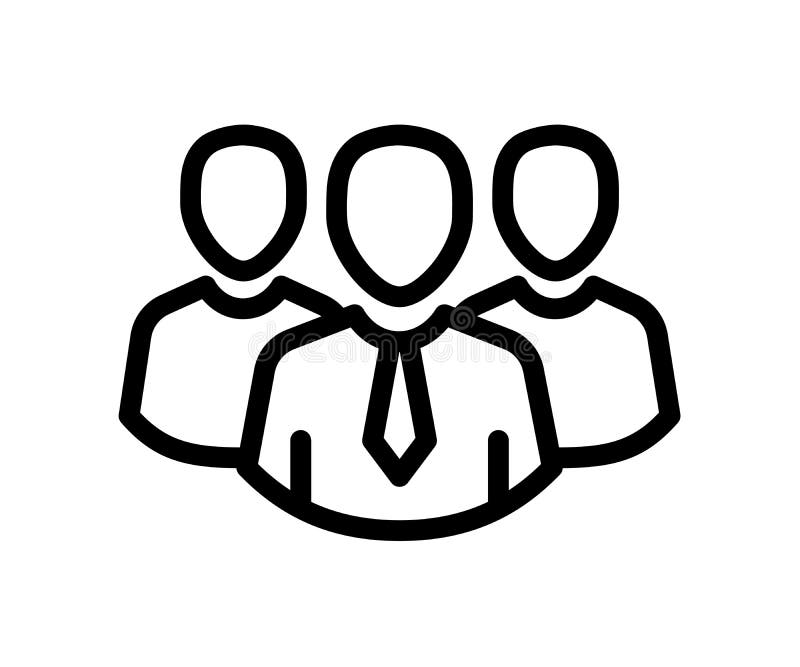 Team Leader Group Single Isolated Icon with Outline Style Stock Vector ...