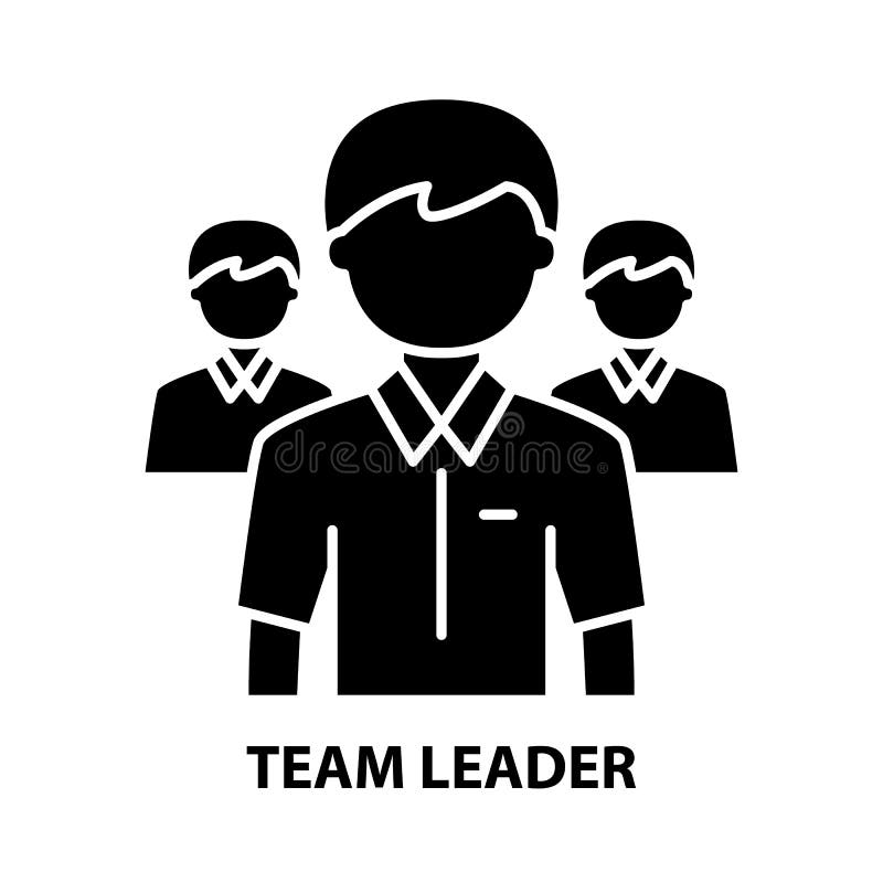 Team Leader Icon, Black Vector Sign with Editable Strokes, Concept ...
