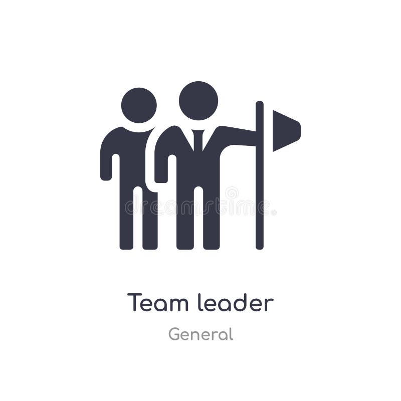 Team Leader Outline Icon. Isolated Line Vector Illustration from ...