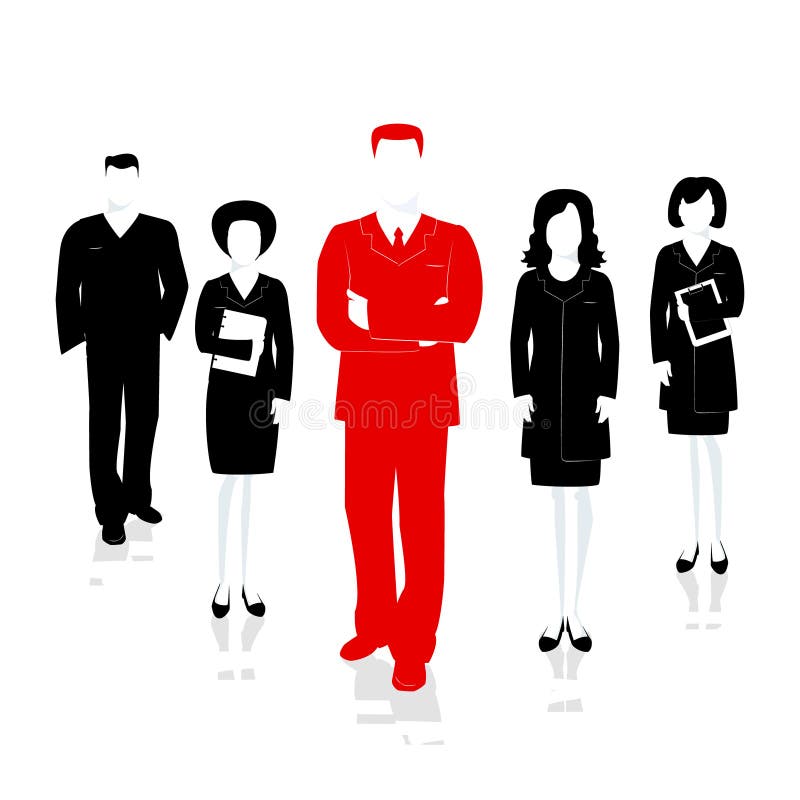 Team Leader Man. Successful Team Headed by the Leader Stock ...