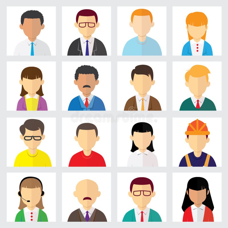 Team Leader Y Personal Creativos Avatar Ilustración del Vector ...