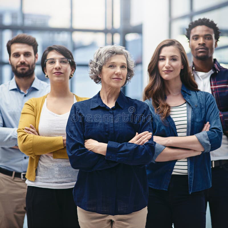Team Leadership And Portrait Of Business People With Crossed Arms In