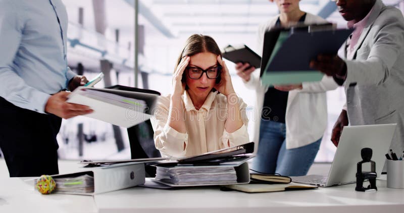 Team Leadership at Workplace. Leader Boss Stress Stock Photo - Image of ...