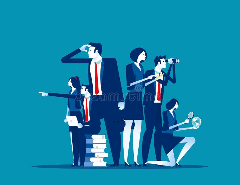 Team Learning. Concept Business Vector Illustration, Brainstorming ...