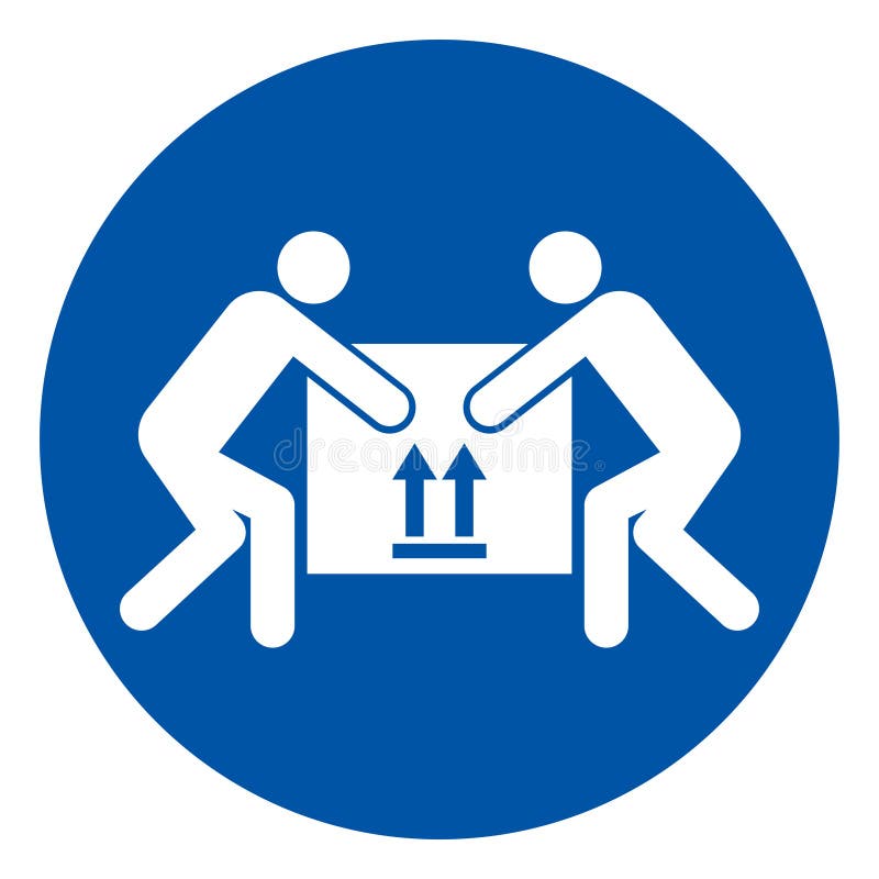 Team Lifting Required Symbol Sign,Vector Illustration, Isolated on ...