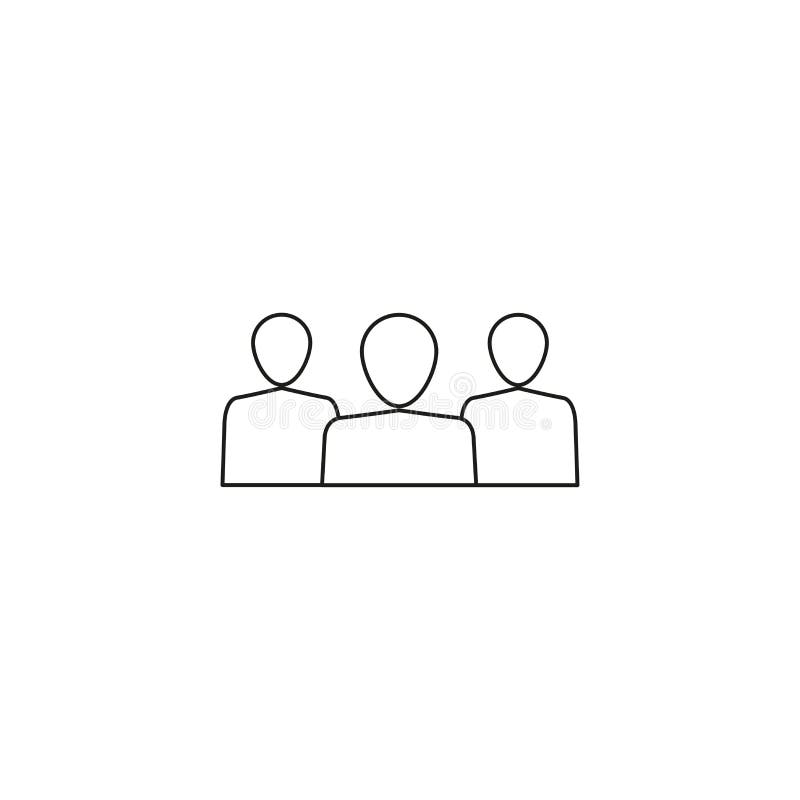 Team line icon stock illustration. Illustration of meeting - 110078854