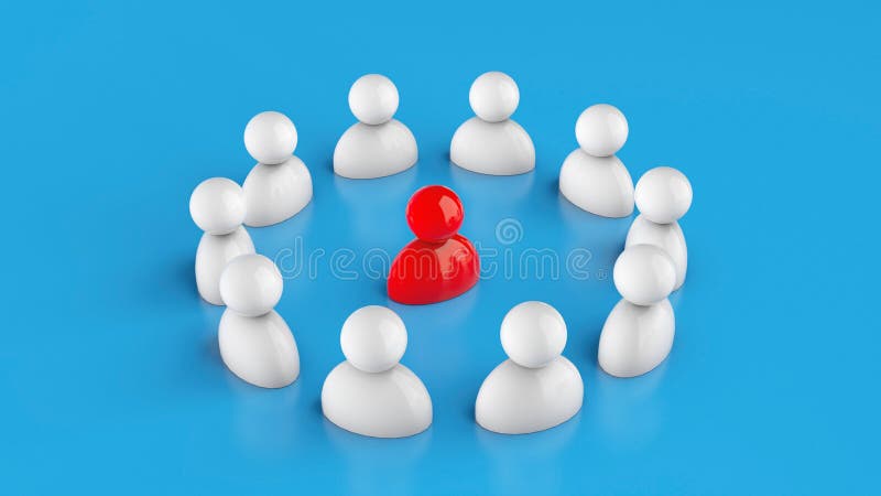 The Team Listens To the Red Leader. the Boss among the Employees Stock ...