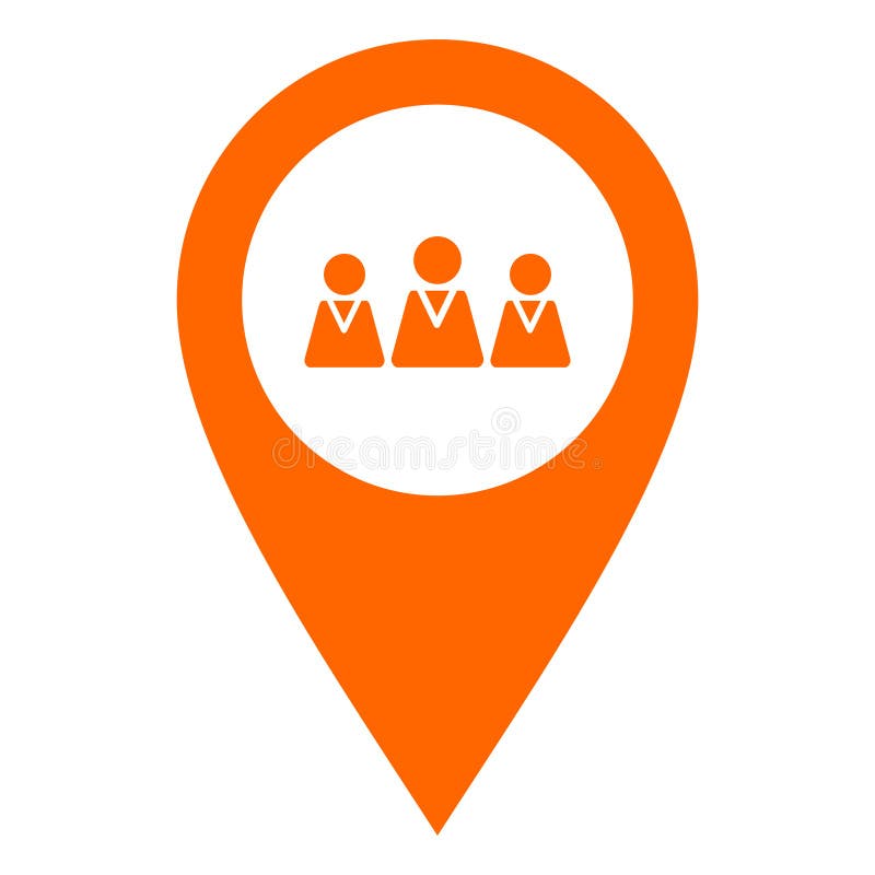 Team and location pin stock vector. Illustration of team - 173318550