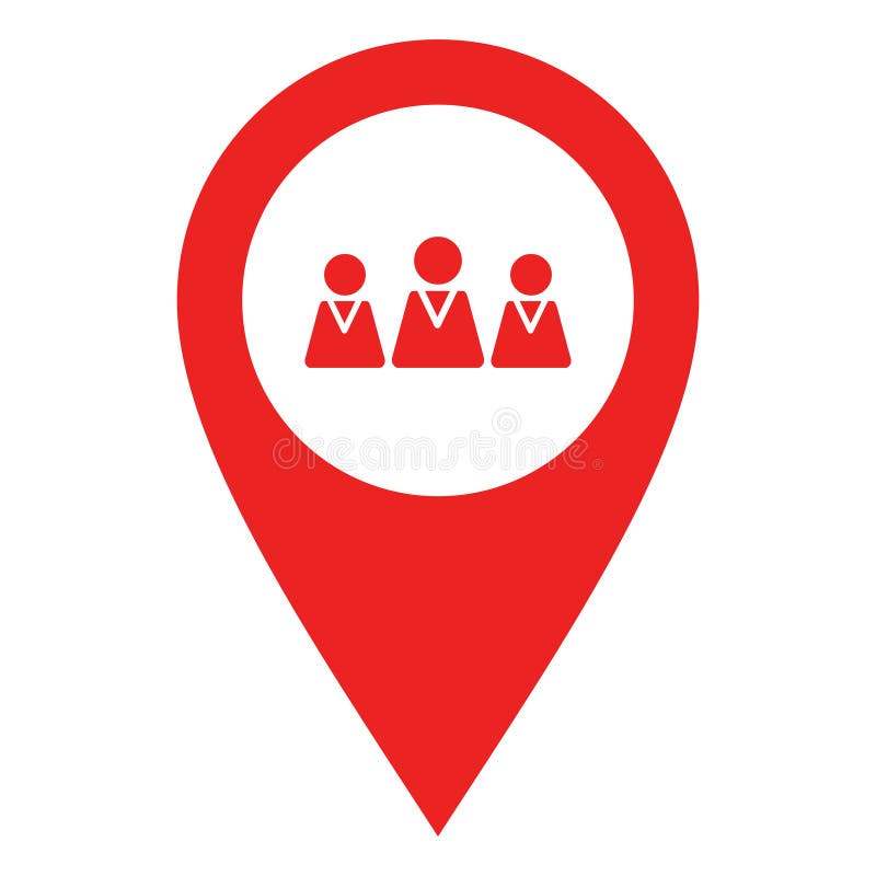 Team and location pin stock vector. Illustration of team - 173318550