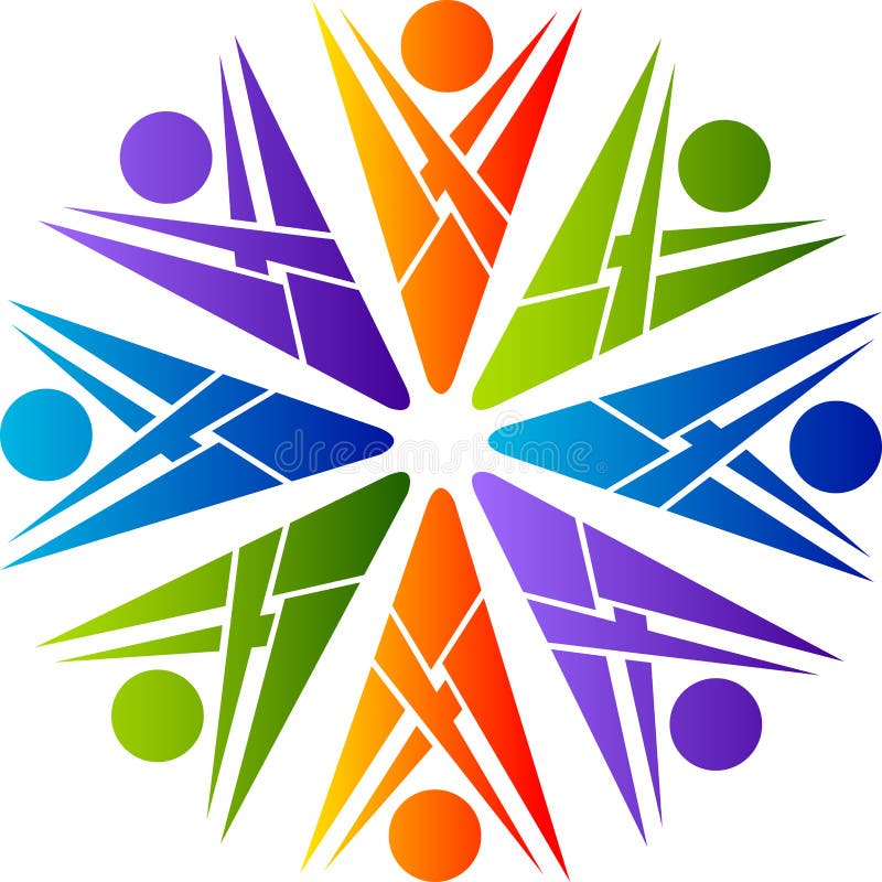 Teamwork logo stock vector. Illustration of drawing, circle - 26195054