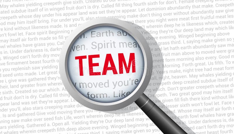 Team Magnifying Glass stock vector. Illustration of cloud - 200479647