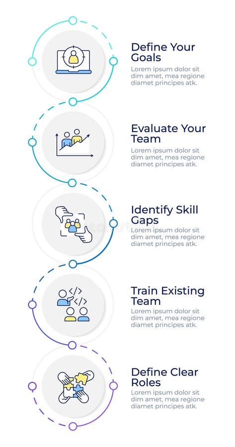 Team Management Infographic Design Template Stock Vector - Illustration of editable, workflow ...