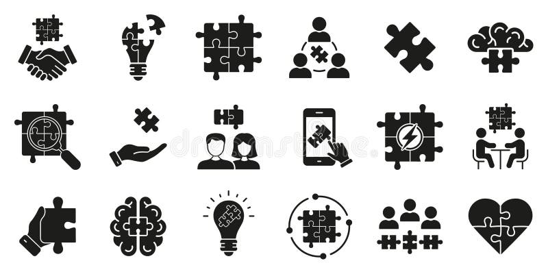 Team Management, Interaction and Communication Solid Symbol Collection ...