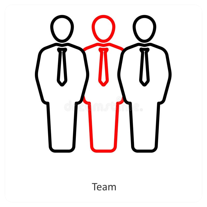 Team and Manager Icon Concept Stock Vector - Illustration of leaders ...