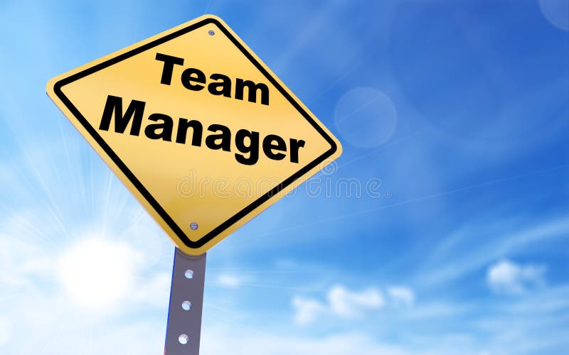 Team Manager on billboard stock illustration. Illustration of ...