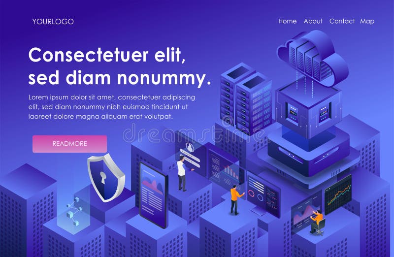 The Team Manages the Cloud Server and Data Security Analyst Stock ...