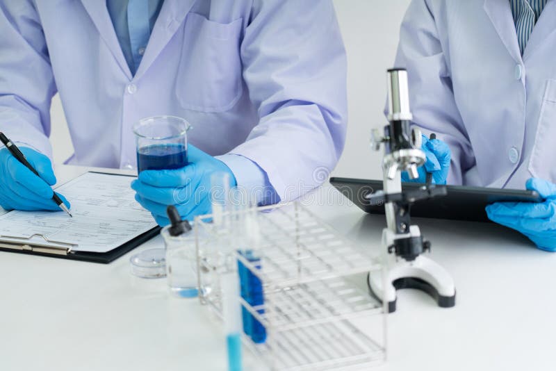 Team of Researcher or Scientists Working in Laboratory Stock Image ...