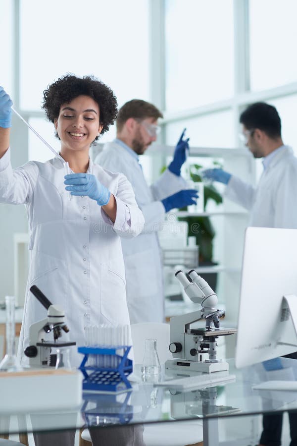 Team of Medical Research Scientists Working on Generation Experimental ...