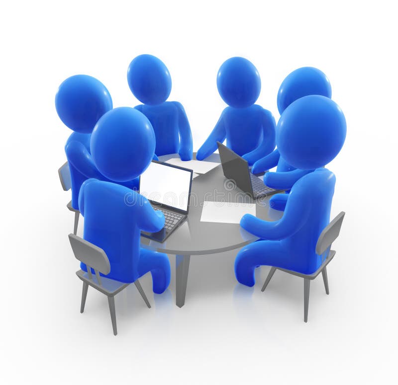 Team Meeting Round Table Stock Illustrations – 1,839 Team Meeting Round ...