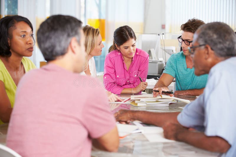 Team Meeting in Creative Office Stock Photo - Image of meeting ...