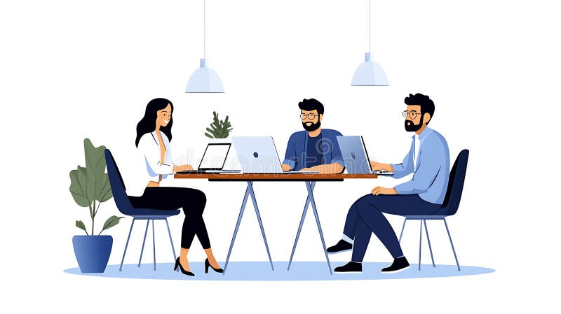 Modern Office Setting Plants People Engaging Discussion Stock Photos ...