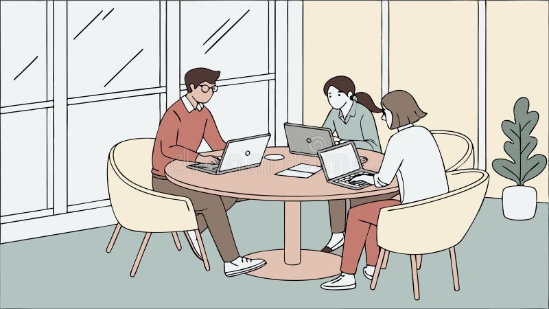 Team Meeting in Office Collaborative Work and Business Brainstorming ...