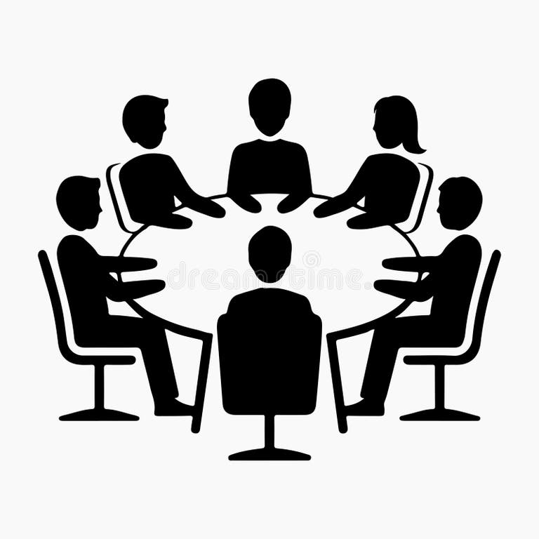 People Around Table Icon Stock Illustrations – 906 People Around Table ...