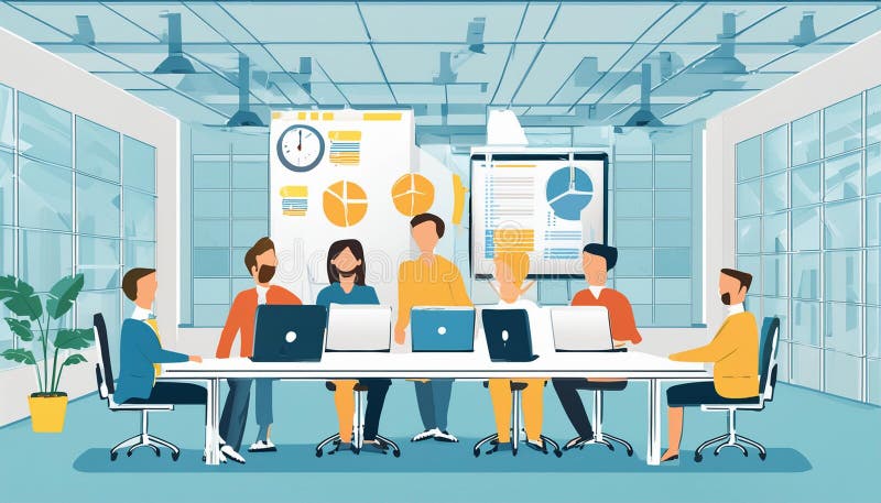 Connected Collaboration: Teams Thriving Across Distances Stock ...