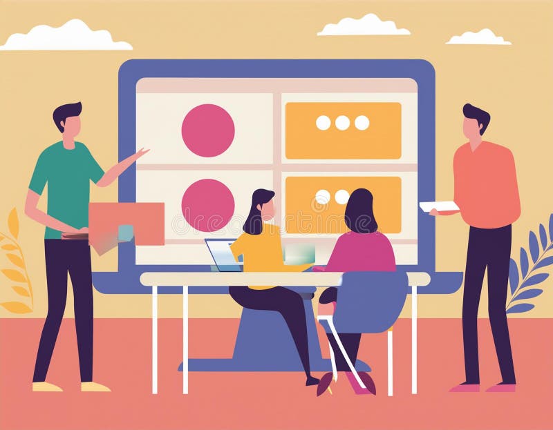 Connected Collaboration: Teams Thriving Across Distances Stock ...