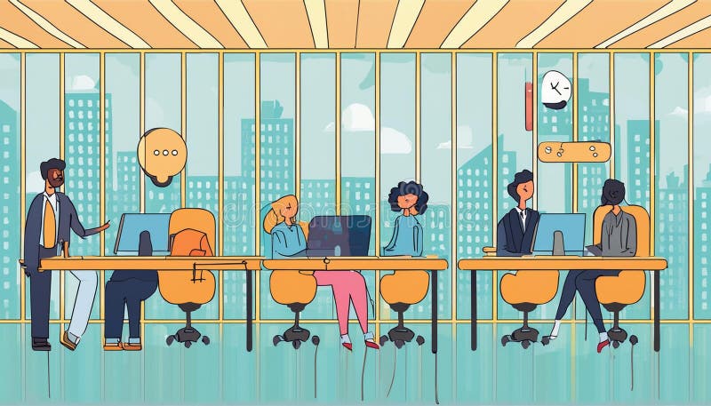 Connected Collaboration: Teams Thriving Across Distances Stock ...