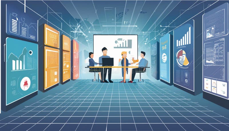 Connected Collaboration: Teams Thriving Across Distances Stock ...