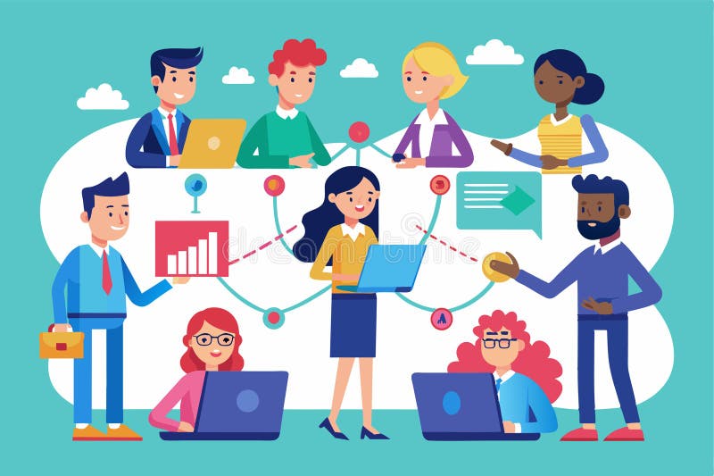 Team Members Engage in Collaborative Activities, Sharing Ideas and ...