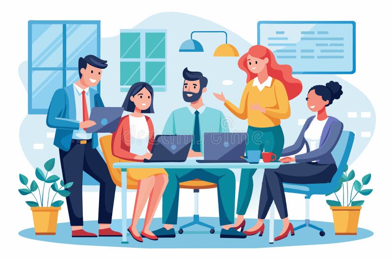 Team Members Engage in a Discussion about Their Boss S Tasks while ...